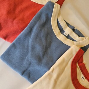 Retro Ringer Tee | Vintage Summer Clothing | Classic 70s Style Tshirt ...