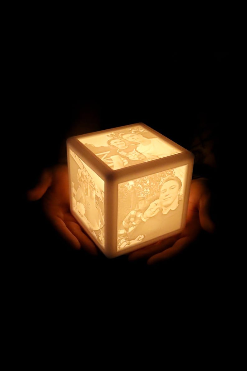 LED Lithophane Cube - Etsy