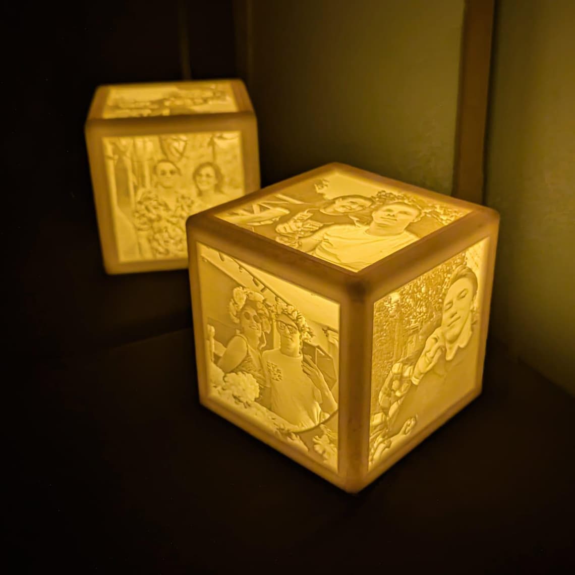 LED Lithophane Cube - Etsy