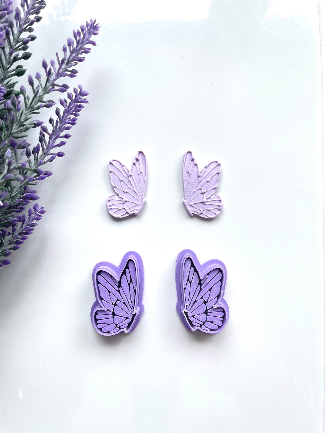 Embossed Butterfly Cutter for Polymer Clay, Half Butterfly Cutter, Clay ...