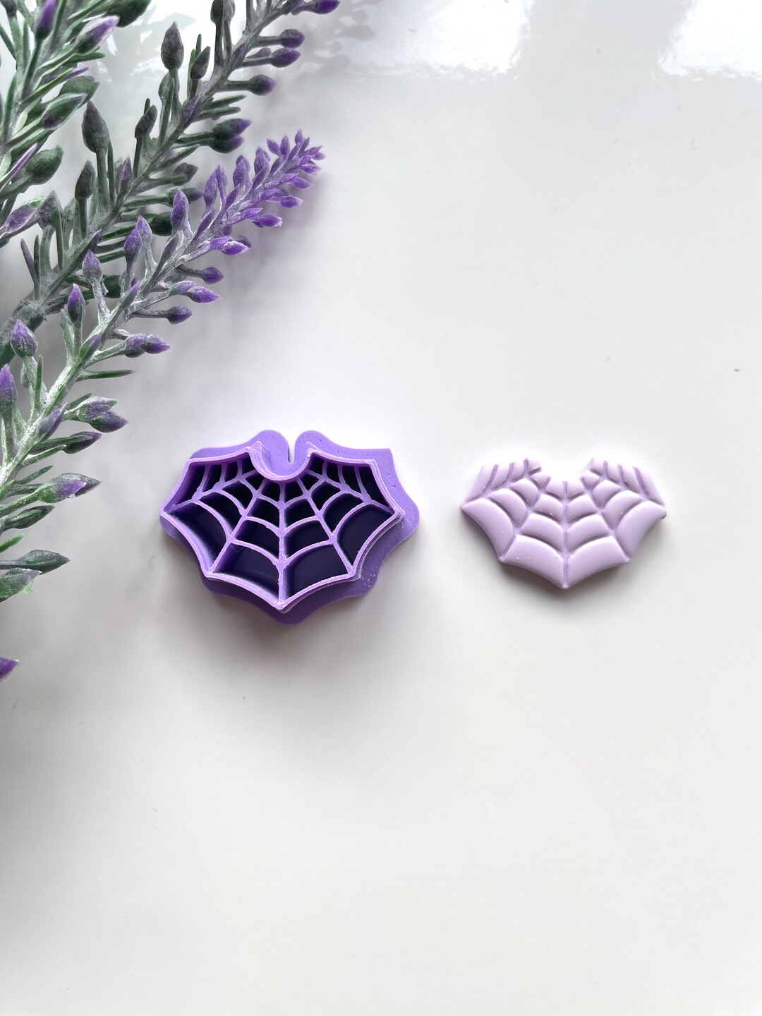 Half Spider Web Cutter: Polymer Clay & Cookie Cutter, Halloween Autumn ...
