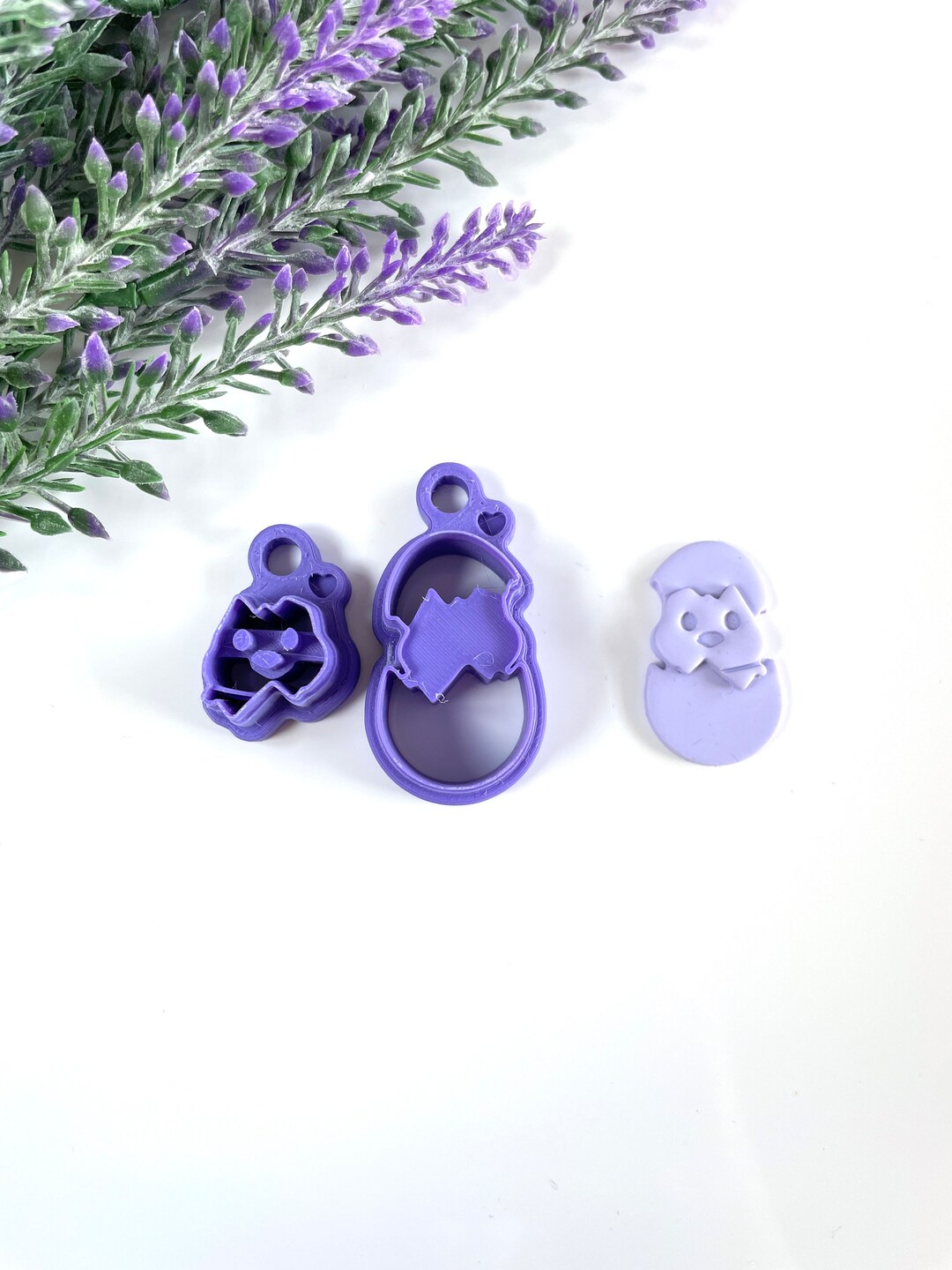 Easter Hatching Baby Chicken Polymer Clay Cutter, Cute Chicken Cutter ...