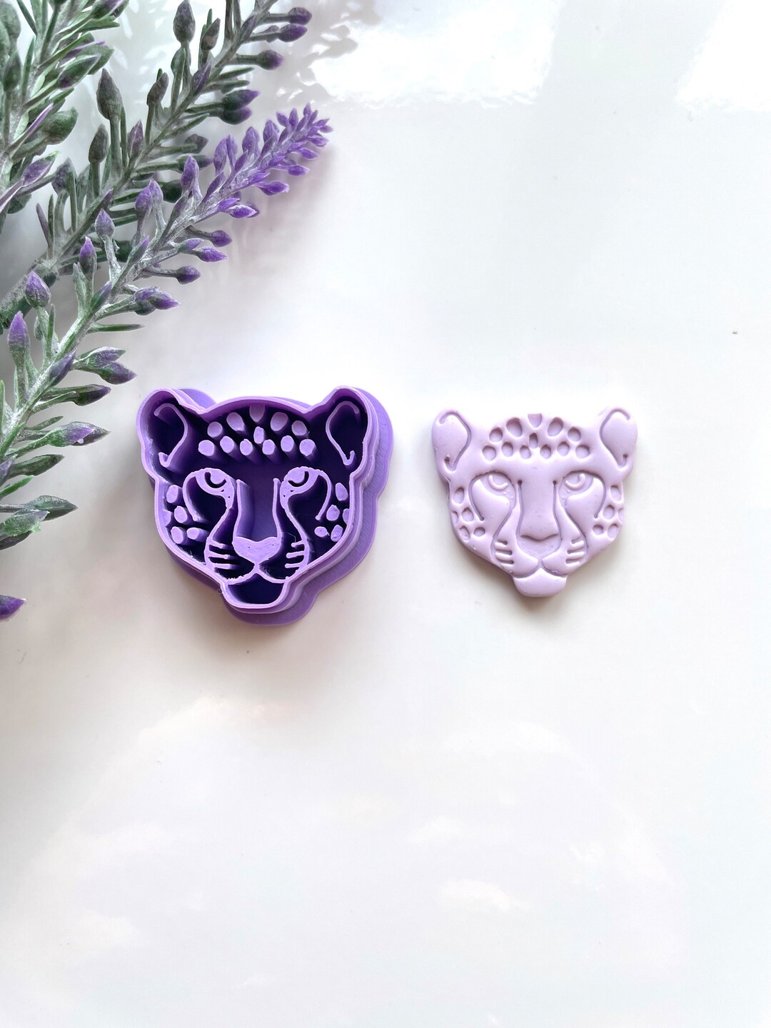 Cheetah Leopard Polymer Clay Cutter, Cat Cutter, Animal Head Cutter ...