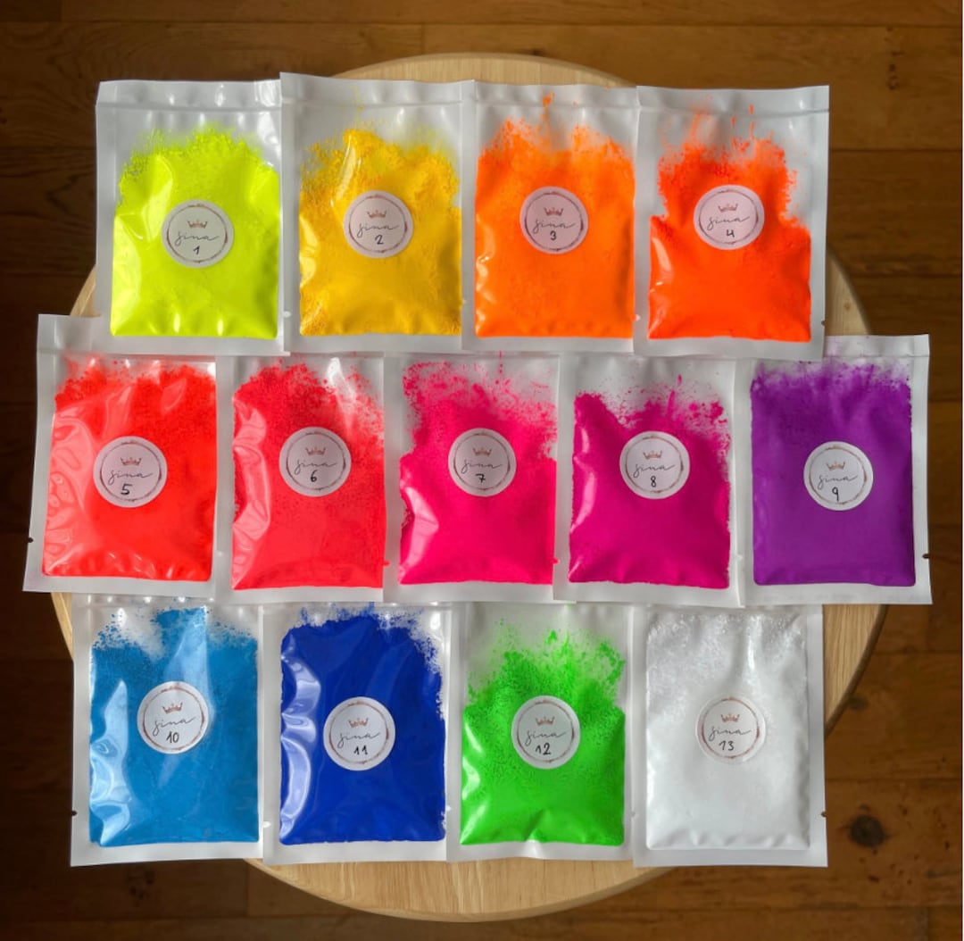 Neon Mica Pigment Powder: Bright UV Resin Supplies - Etsy