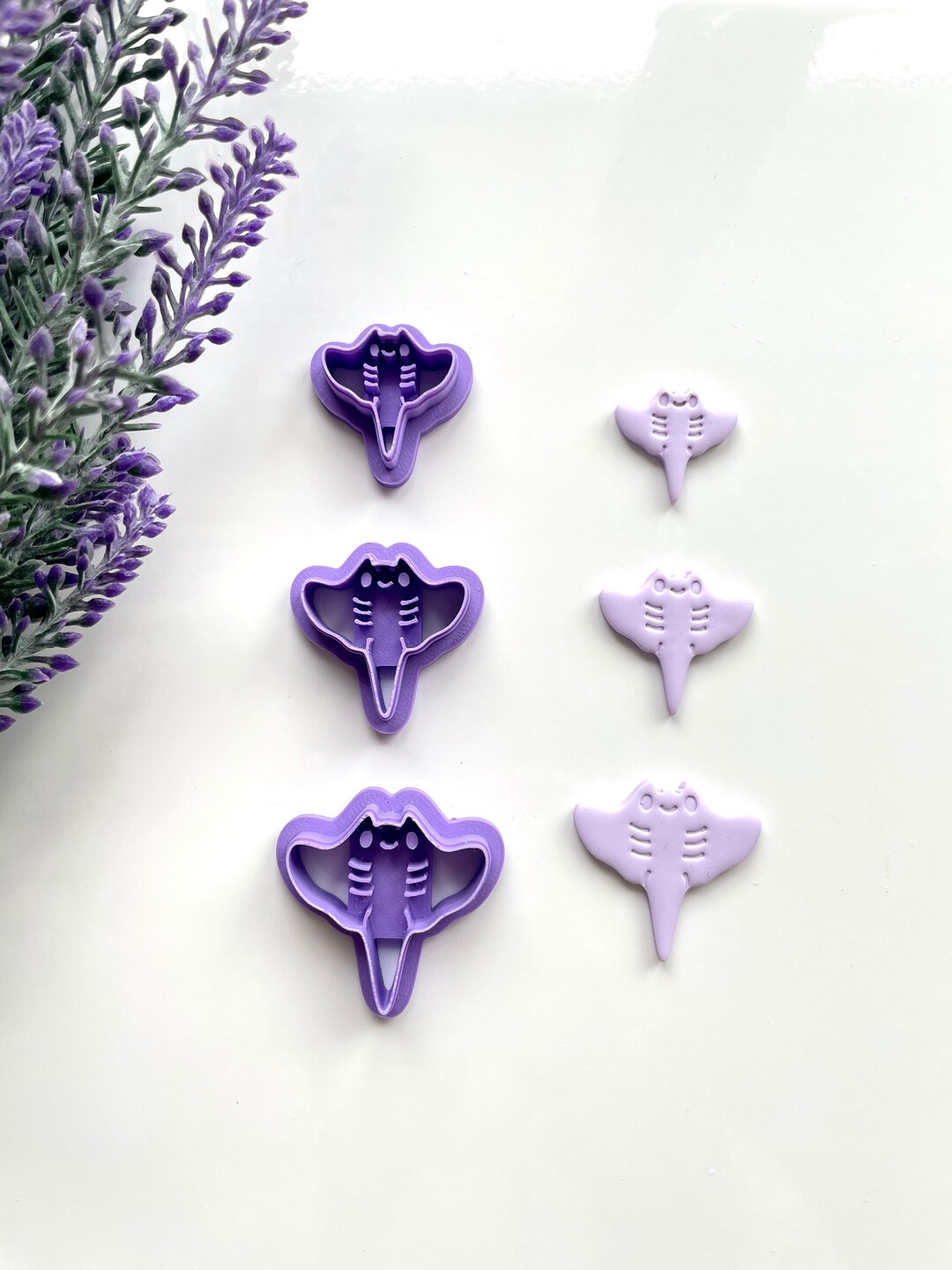 Stingray Manta Fish Polymer Clay Cutter, Summer Earrings, Sea Life ...