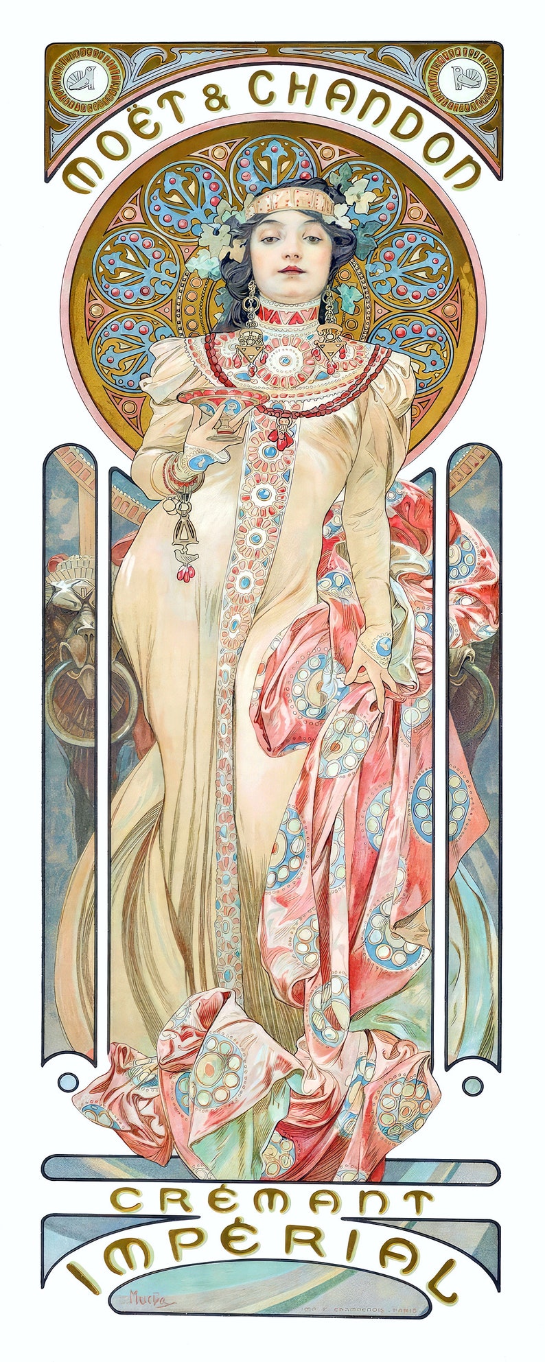 Alphonse Mucha's Moet Et Chandon 1899 | Art Nouveau Wall Art | Vintage ...