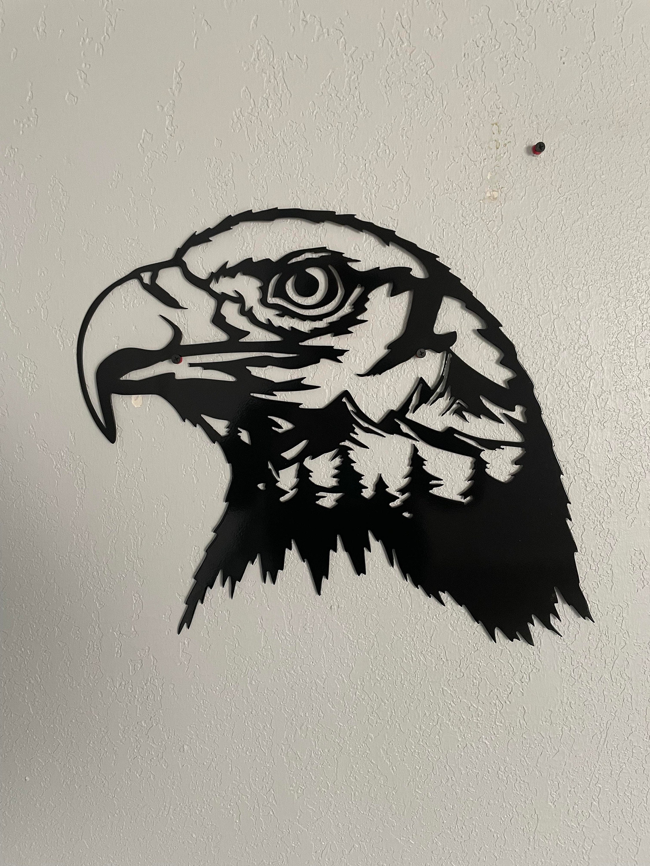 Bald Eagle Metal Sign Patriotic Home Decor Nature Wall Hangers Gifts ...