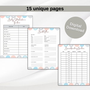 New Baby Planner Newborn Planning Bundle Baby Milestone Tracker Birth ...