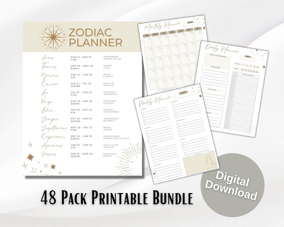 Zodiac sign planner 60 photos - Astrologytoyou.com