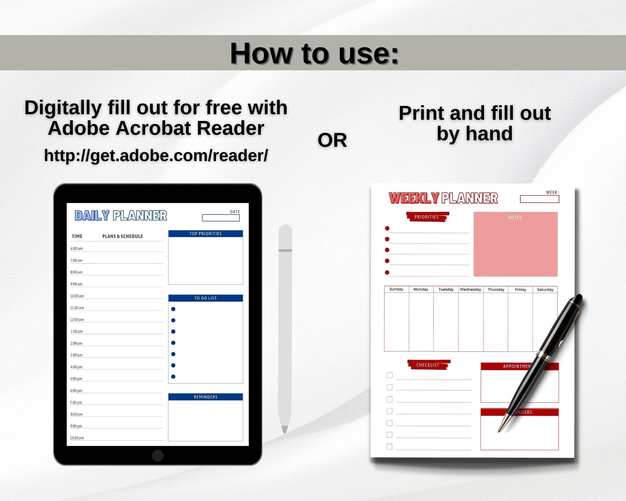 Multi Color Planner With Yearly Calendar, Undated Monthly Calendar ...
