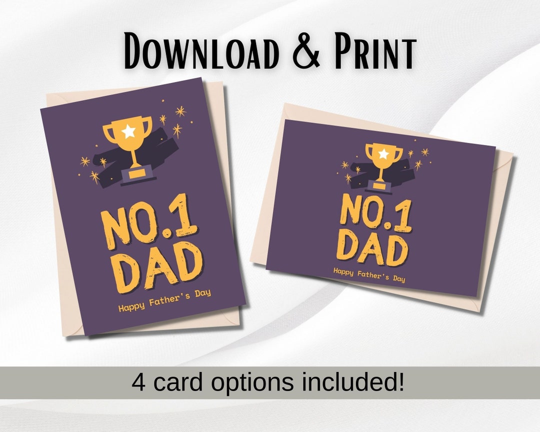 Printable Father's Day Card for Dad Download Last Minute Card for ...