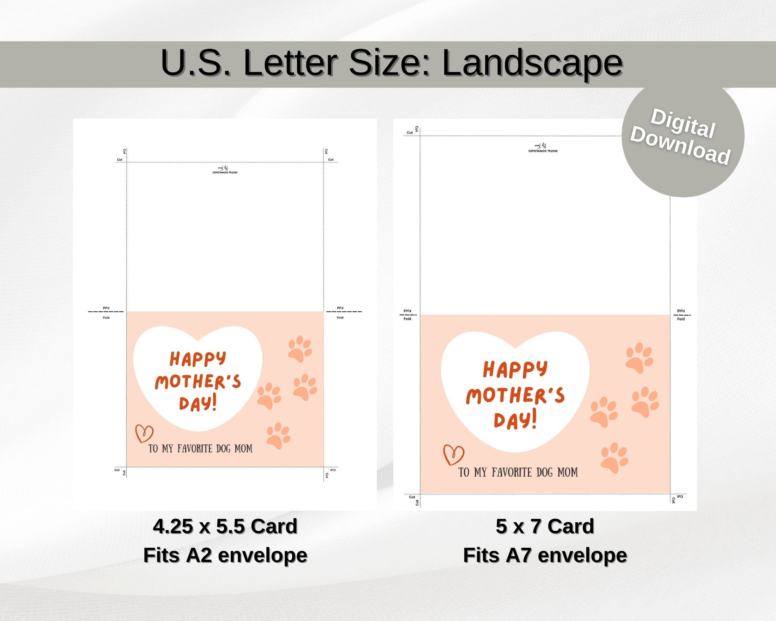 Happy Mother's Day Printable Card for Dog Mom Unique Mother's Day Gift ...