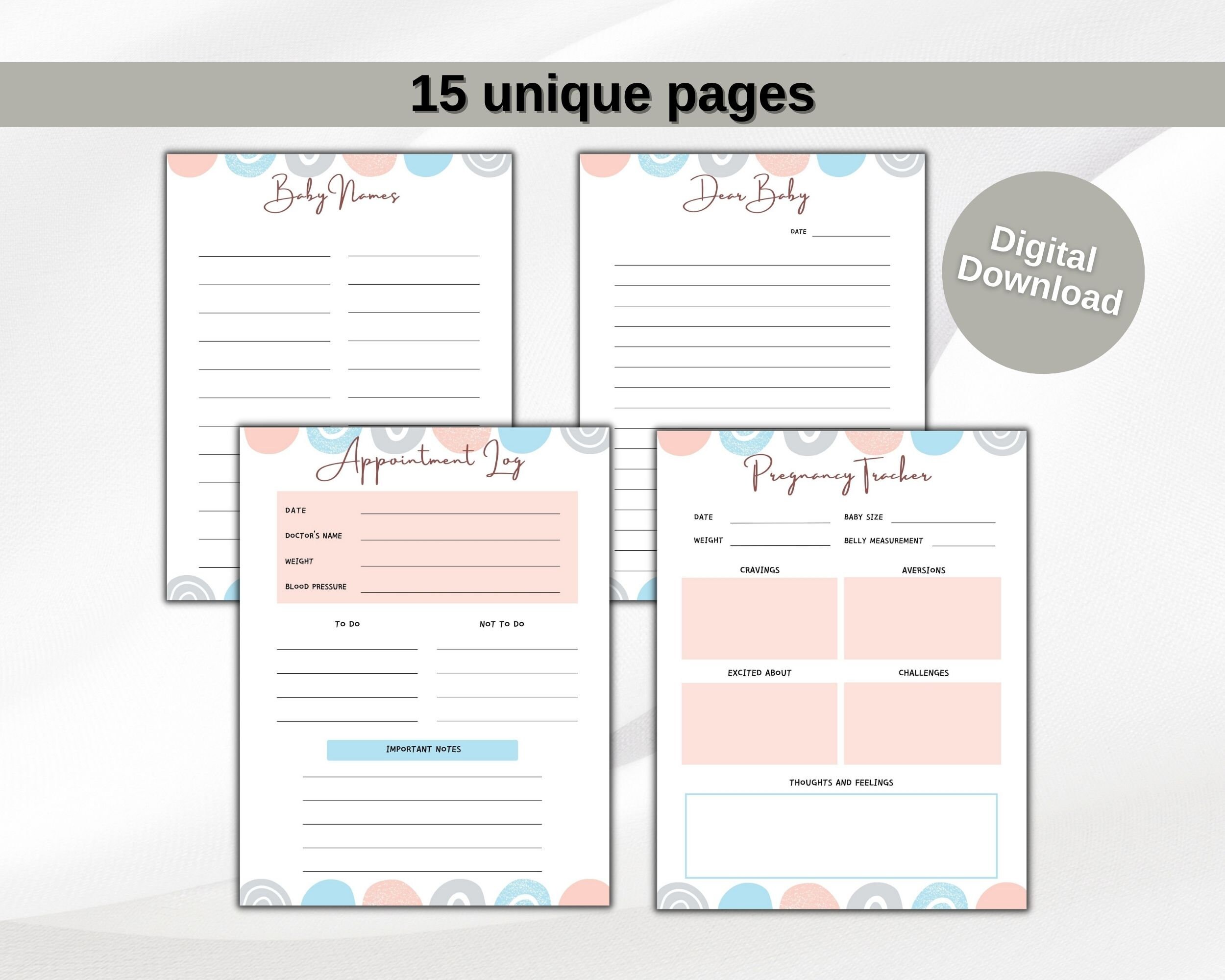 New Baby Planner Newborn Planning Bundle Baby Milestone Tracker Birth ...