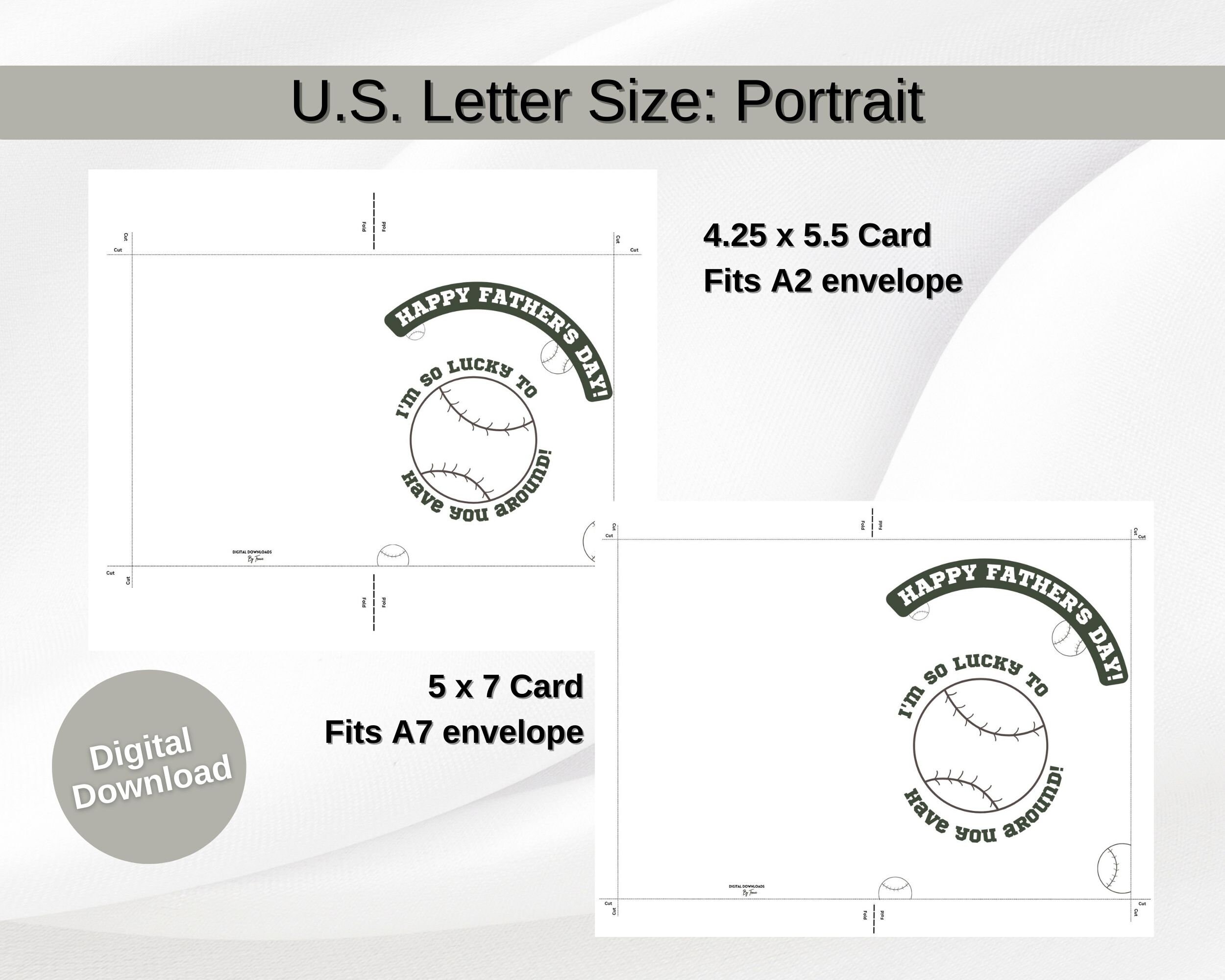 Printable Father's Day Card for Dad Download Last Minute Baseball Card ...