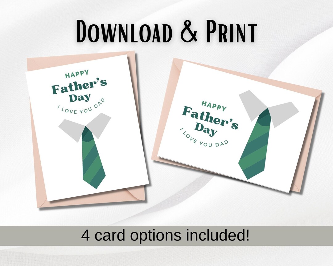 Printable Father's Day Card for Dad Quick Download Last Minute Card for ...