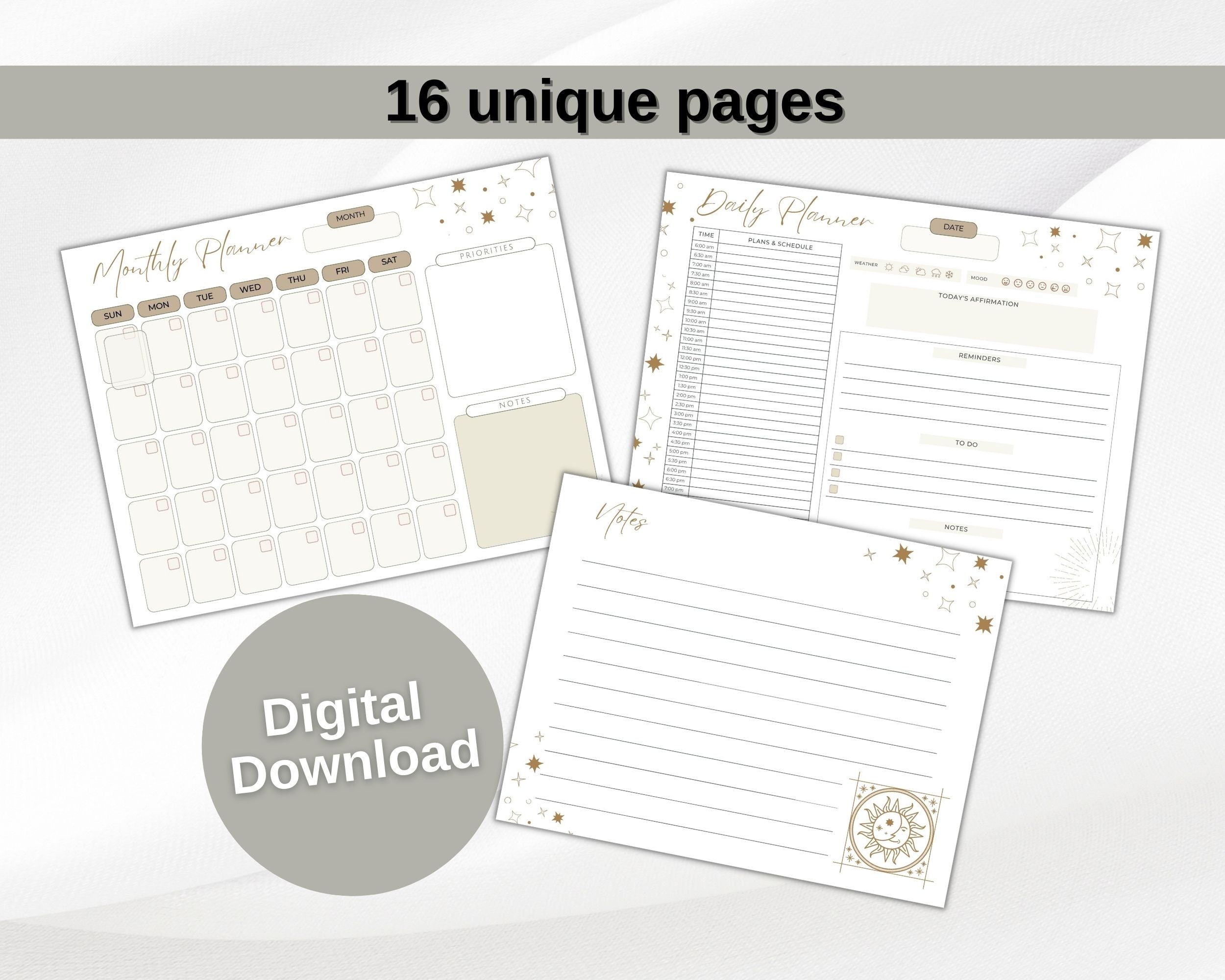 Printable Zodiac Planner Landscape Planner Horoscope Unique Gift for ...