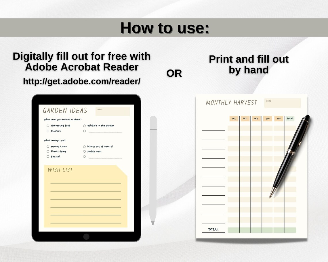 Gardening Planner Garden Log Seed Harvest Tracker Plant Care Plant ...