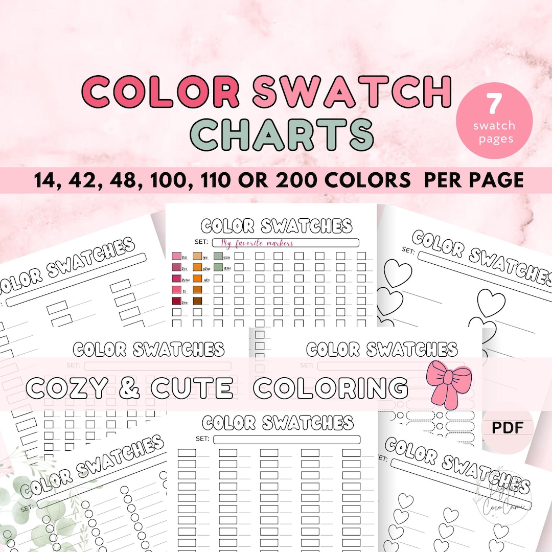 Color Swatch Chart, Color Swatches Sheets PDF, Color Swatch Charts ...