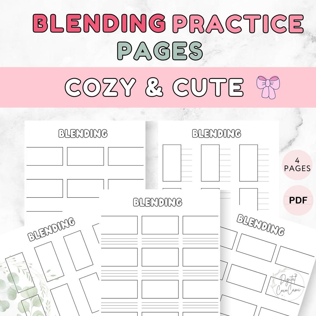 Blending Practice Page, Blending Sheets PDF, Blending Color Chart ...