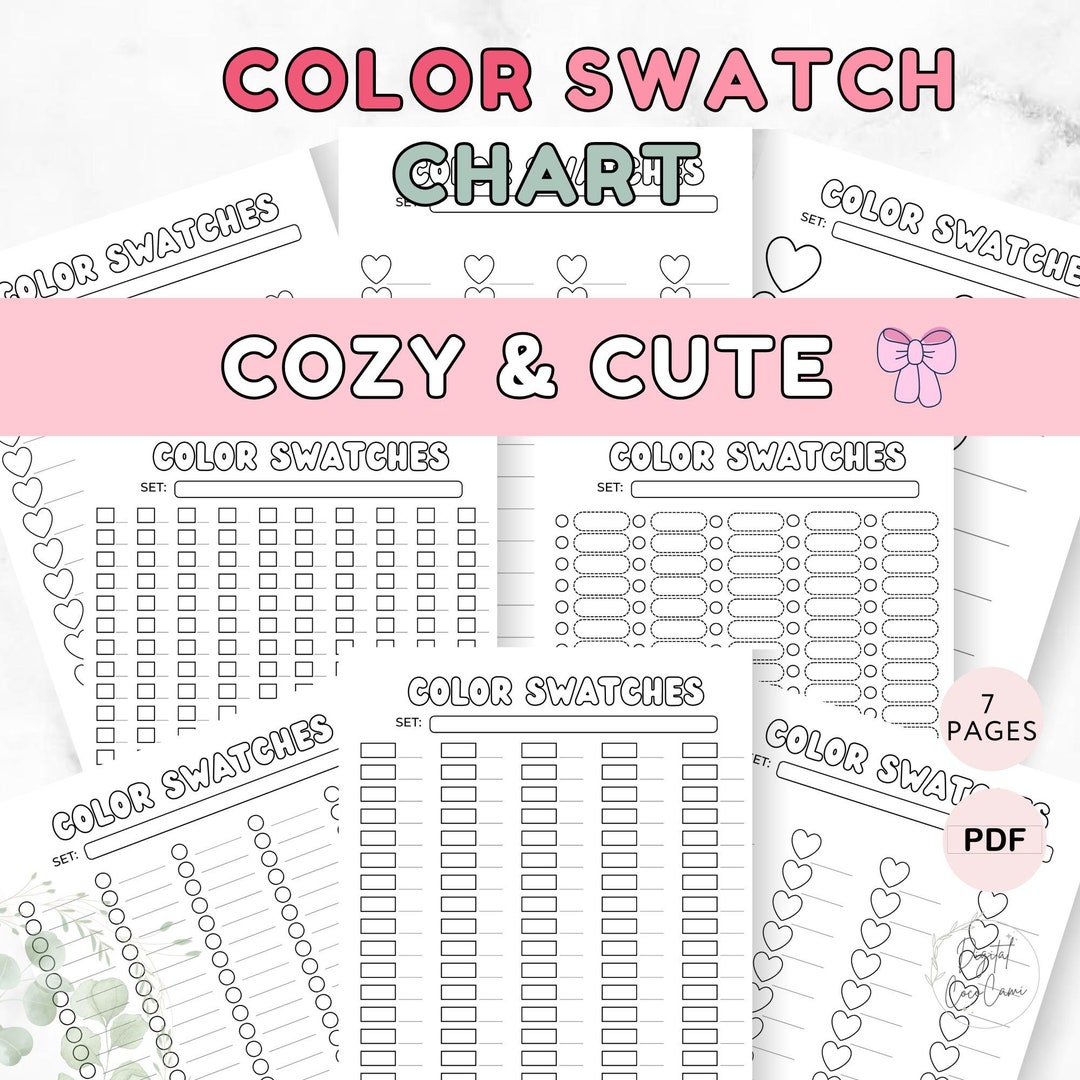 Color Swatch Chart, Color Swatches Sheets PDF, Color Swatch Charts ...