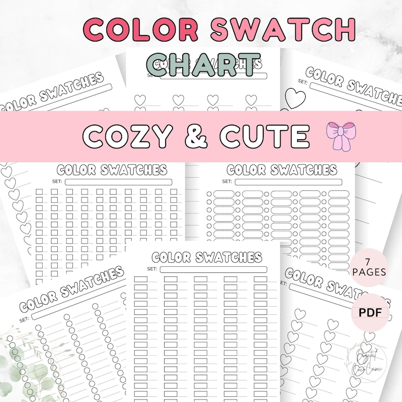 Alcohol Marker Color Swatch Chart: Printable PDF (A4, 7 Pages) - Etsy