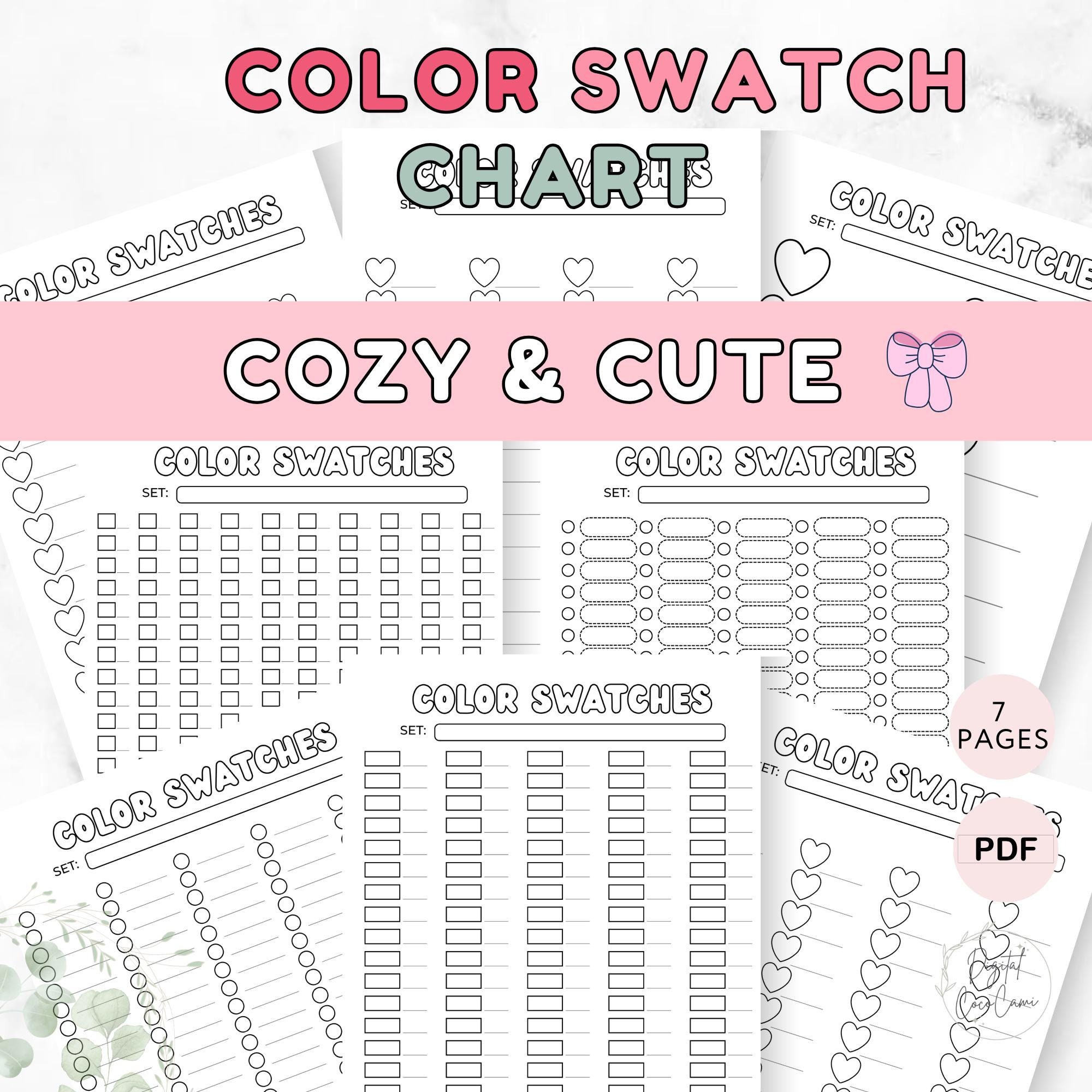 Alcohol Marker Color Swatch Chart: Printable PDF (A4, 7 Pages) - Etsy