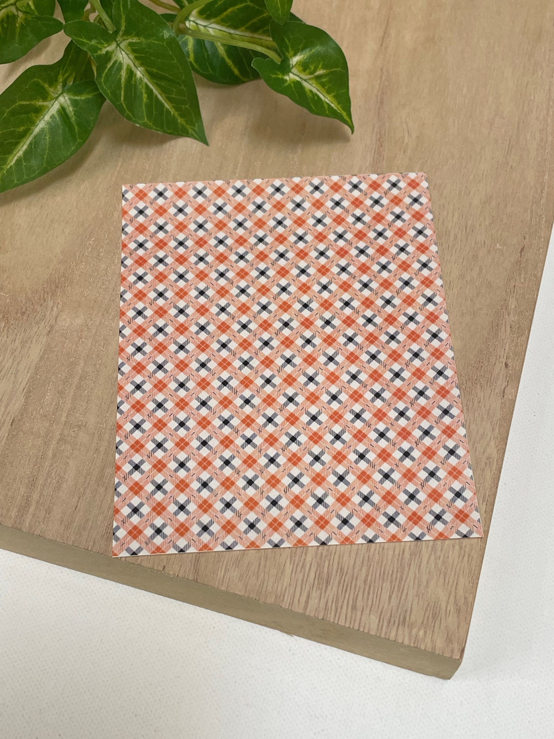 Orange Black Plaid Transfer Sheet: Polymer Clay Earring Tool - Etsy