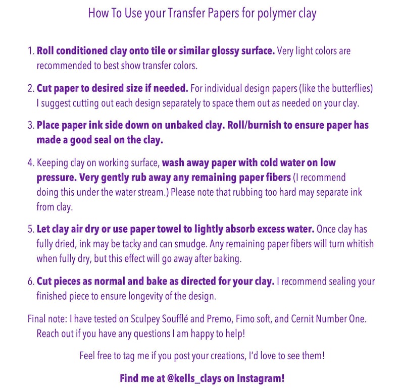 Pink Roses | Transfer Sheet for Polymer Clay | Water Soluble Transfer ...