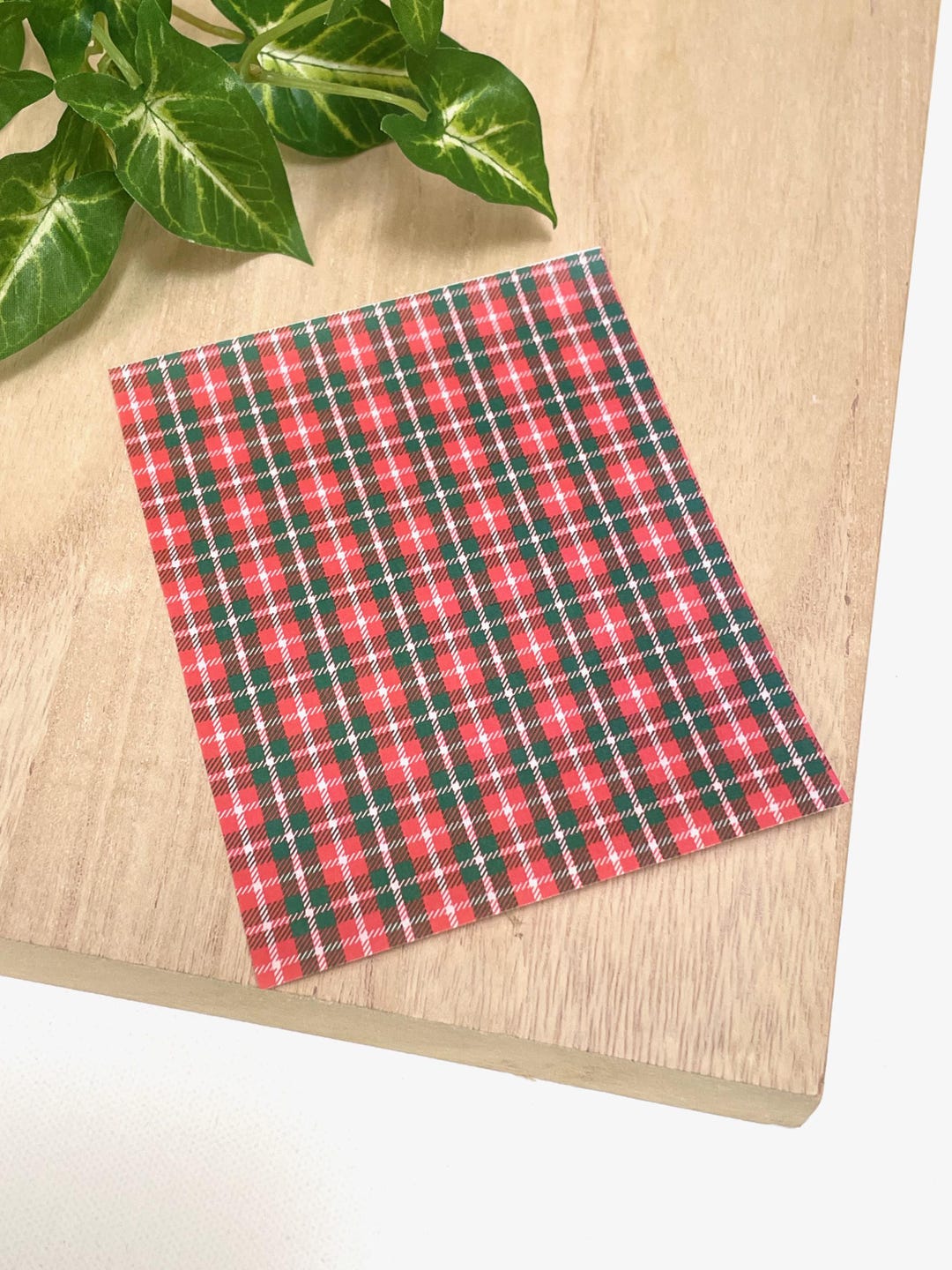 Red and Green Plaid Transfer Sheet for Polymer Clay - Etsy