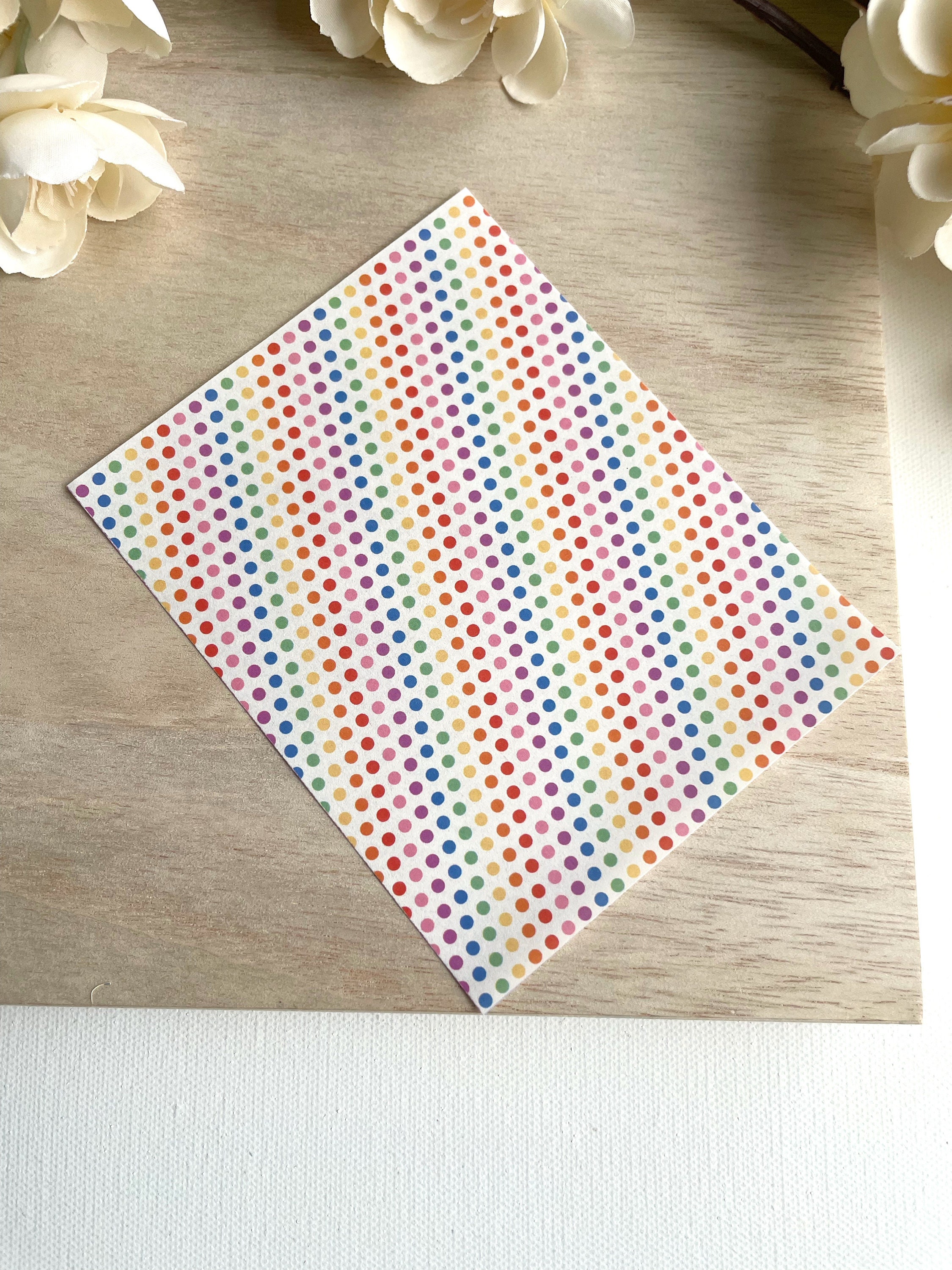 Rainbow Dots Transfer Sheet for Polymer Clay Water Soluble Transfer ...