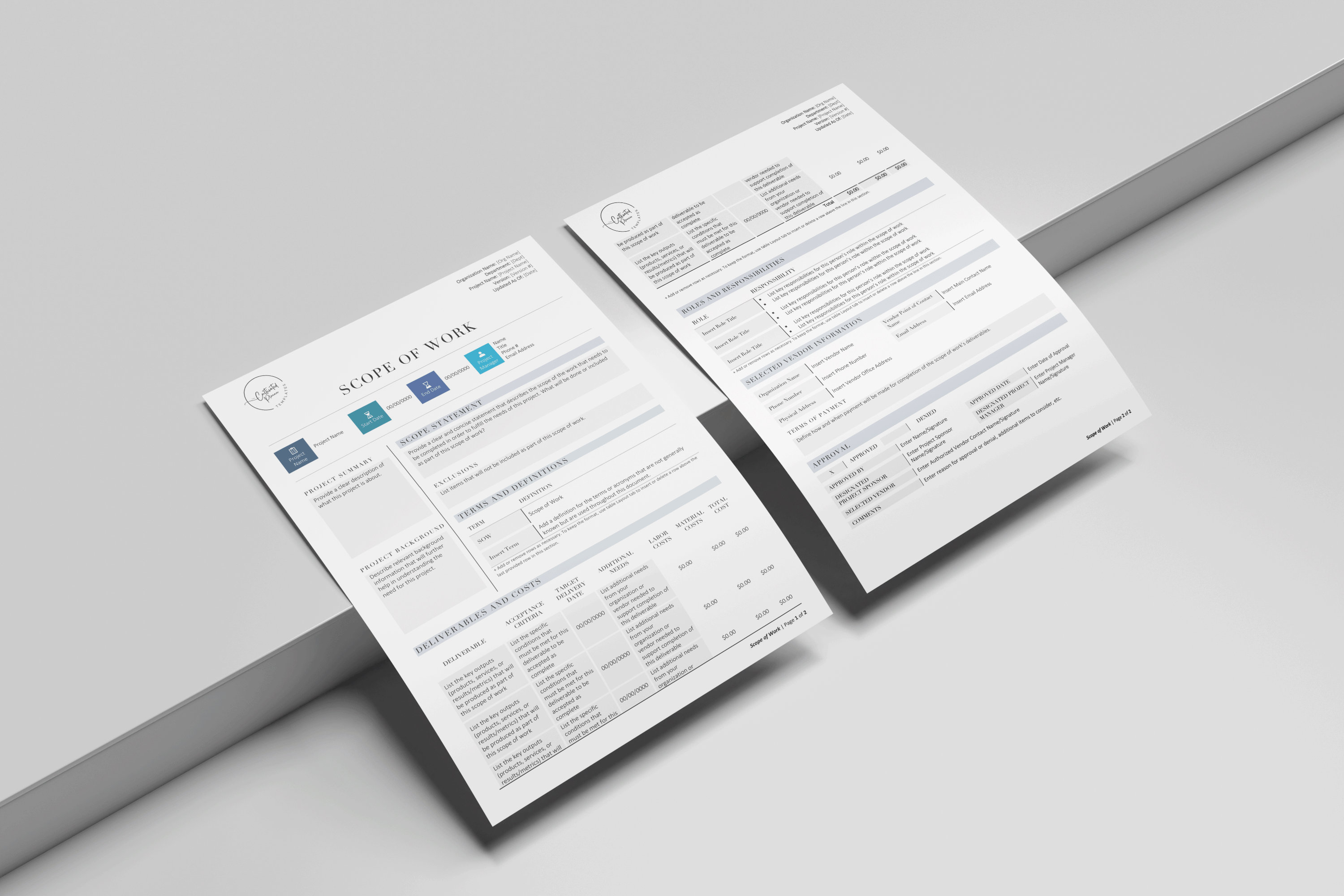 Scope of Work Template SOW Template Project Management - Etsy Canada