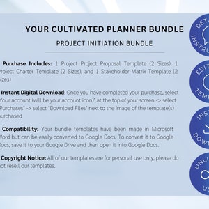 BUNDLE, Project Proposal Template | Project Charter Template ...