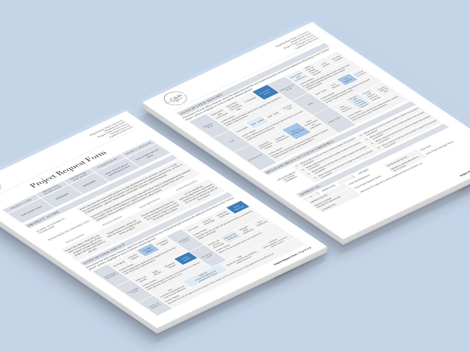 Project Request Form Template | Project Management | Simple Proposal ...