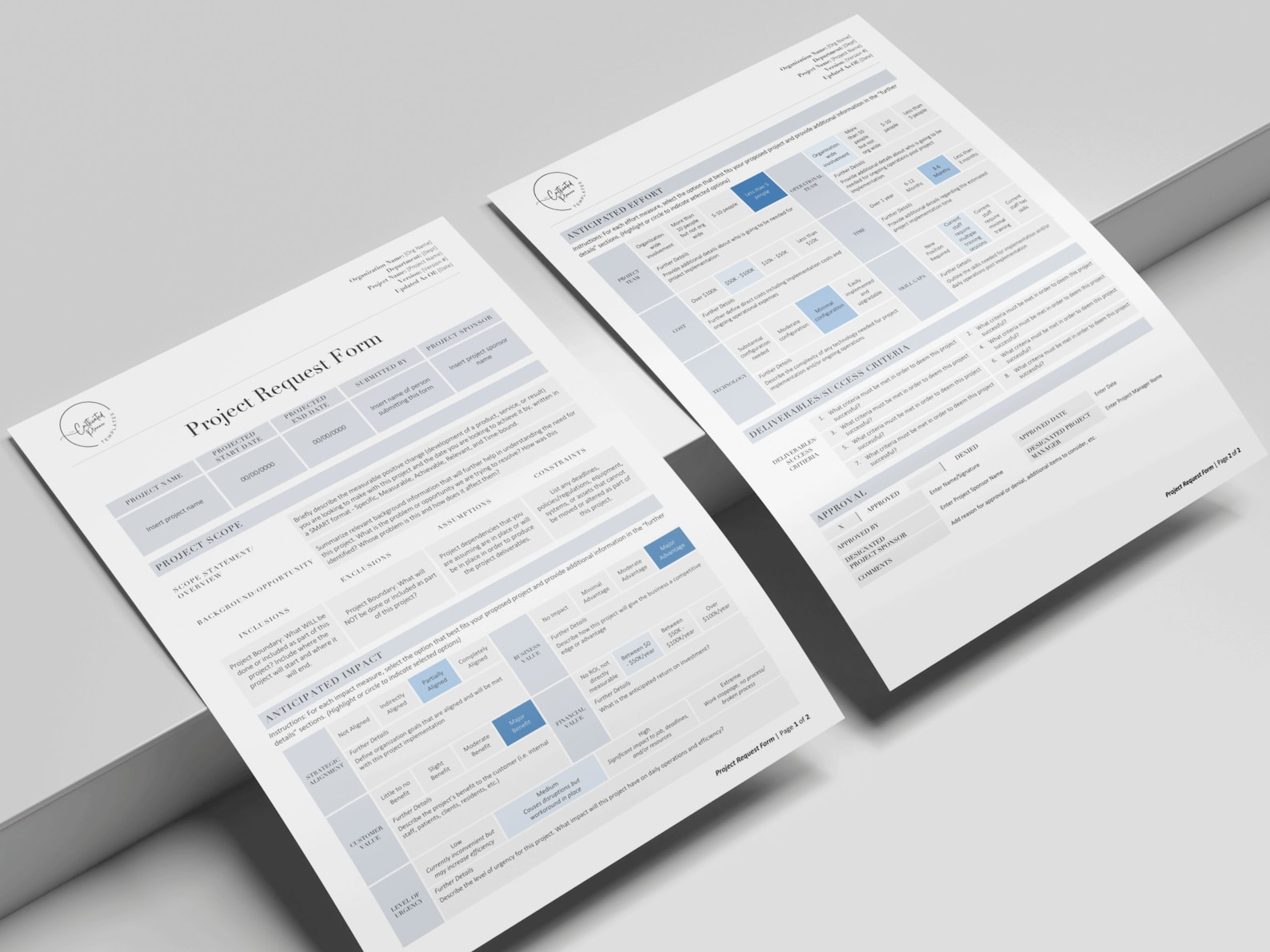 Project Request Form Template | Project Management | Simple Proposal ...