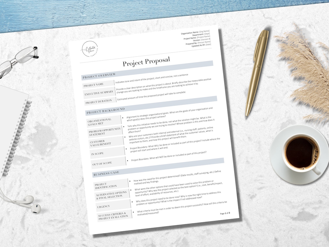Project Proposal Template | Project Management | Simple Proposal ...