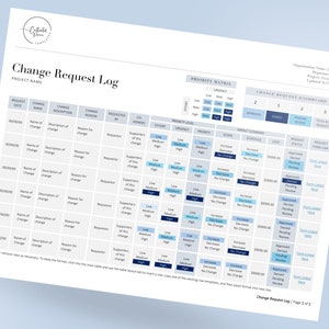 Change Request Log Template, Project Change Tracker, Project Management ...