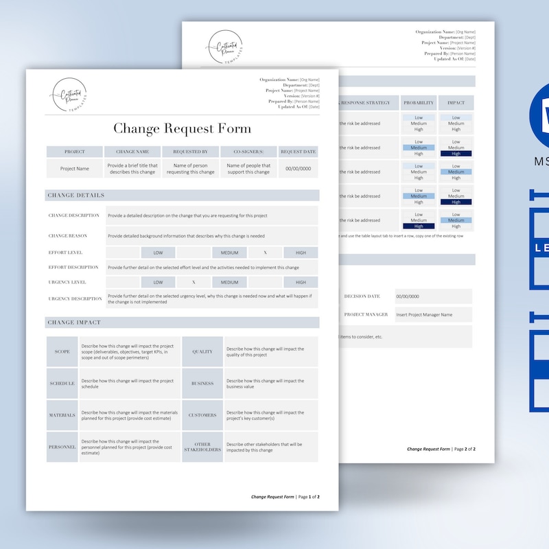 Change Request Form - Etsy