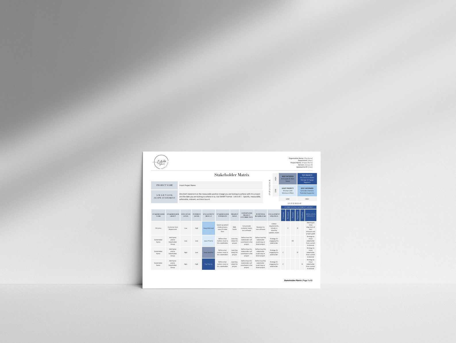 Stakeholder Register | Stakeholder Matrix | Stakeholder Analysis ...