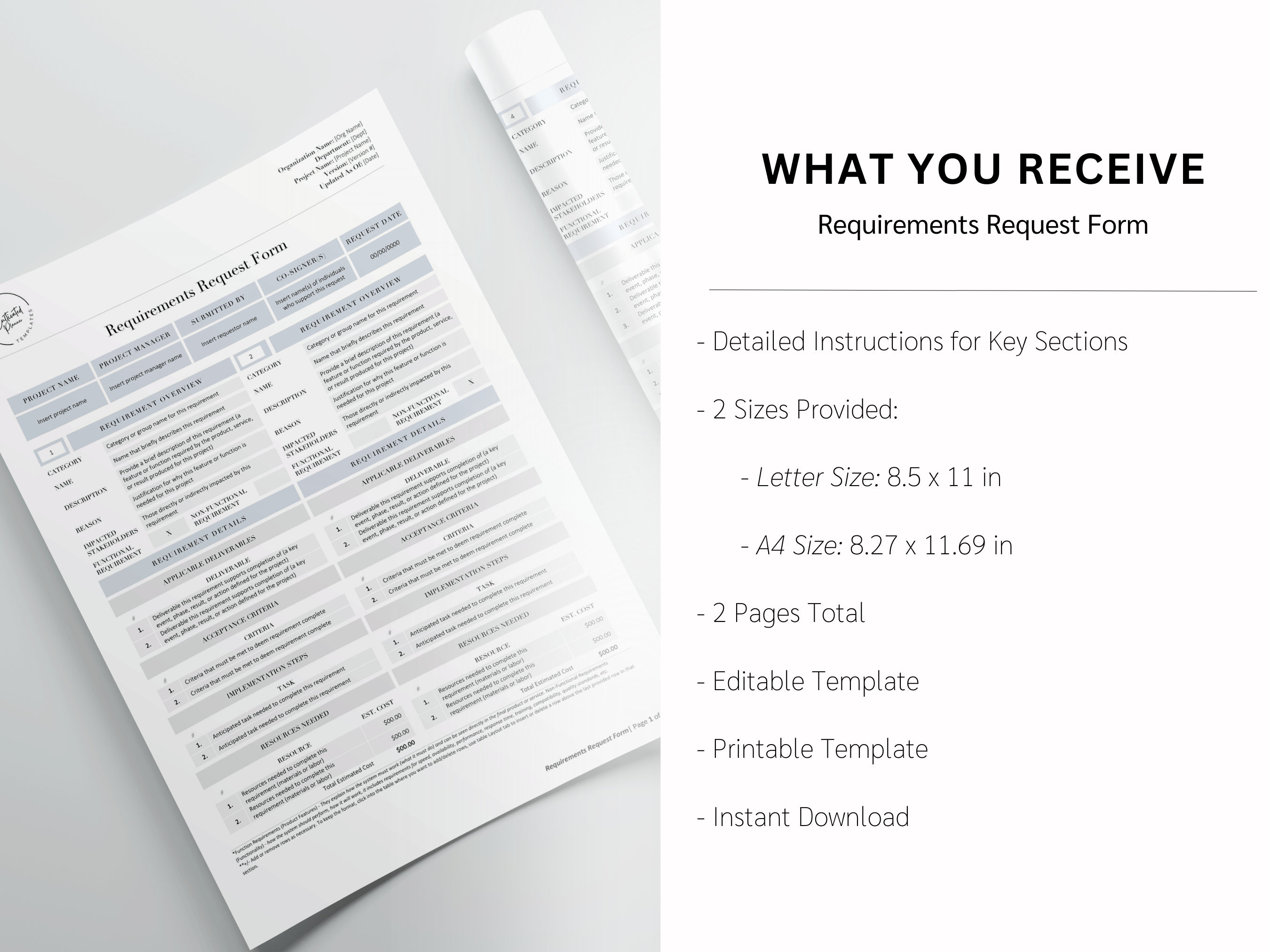 Requirements Gathering Template, Project Requirements Request Form ...