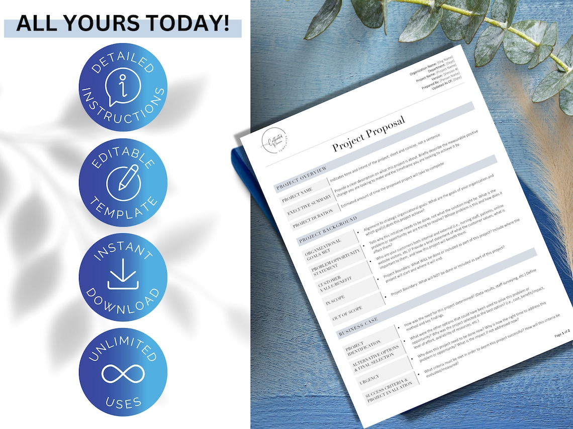 Project Proposal Template | Project Management | Simple Proposal ...
