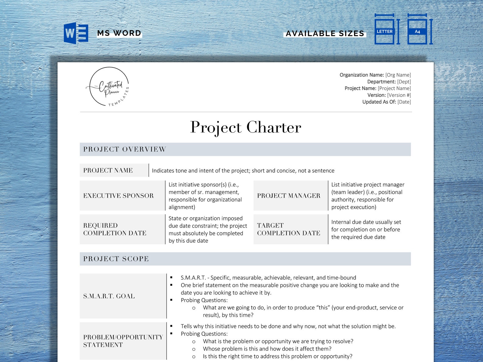 Project Charter Template | How to Write a Project Charter | Best ...