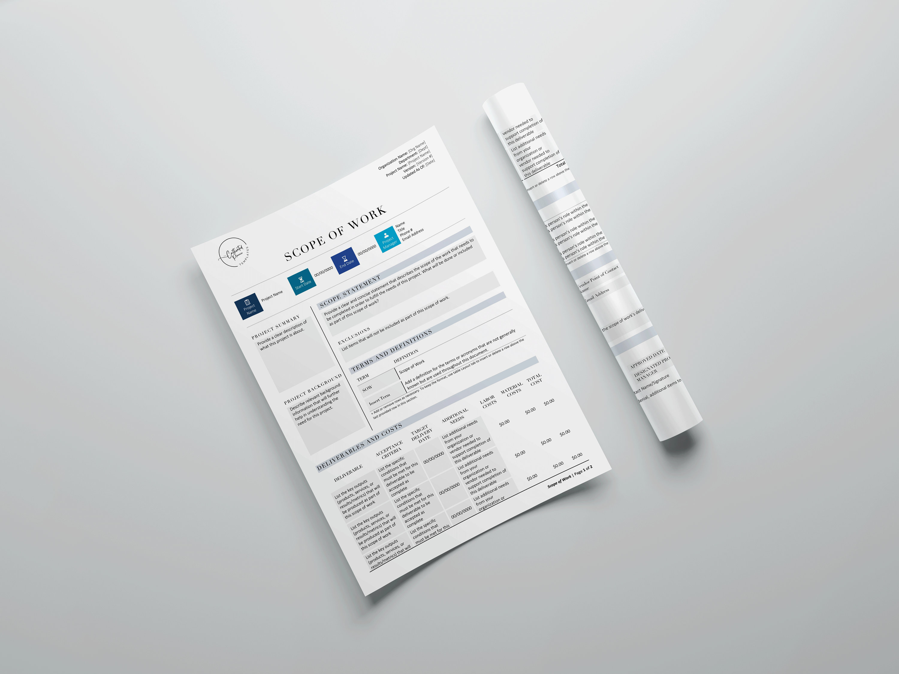 Scope of Work Template | SOW Template | Project Management | MS Word ...