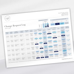 Change Request Log Template, Project Change Tracker, Project Management ...