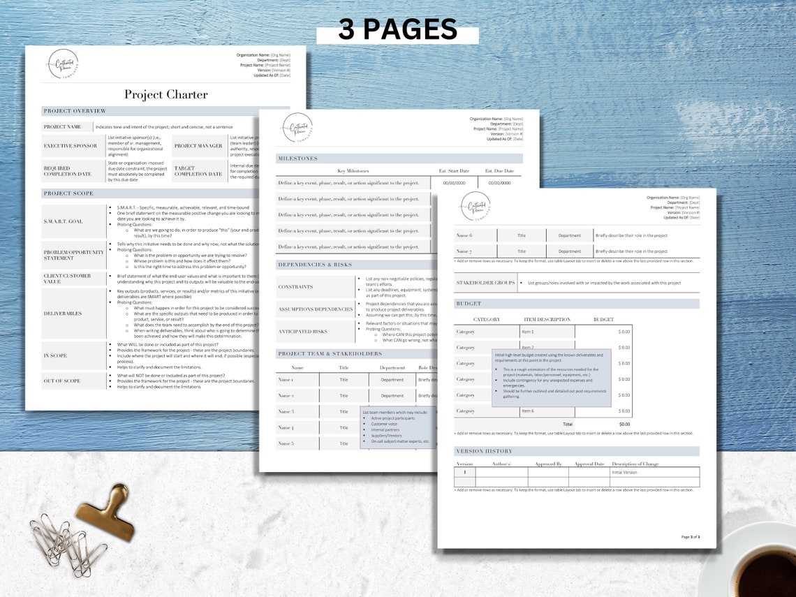 Project Charter Template | How to Write a Project Charter | Best ...