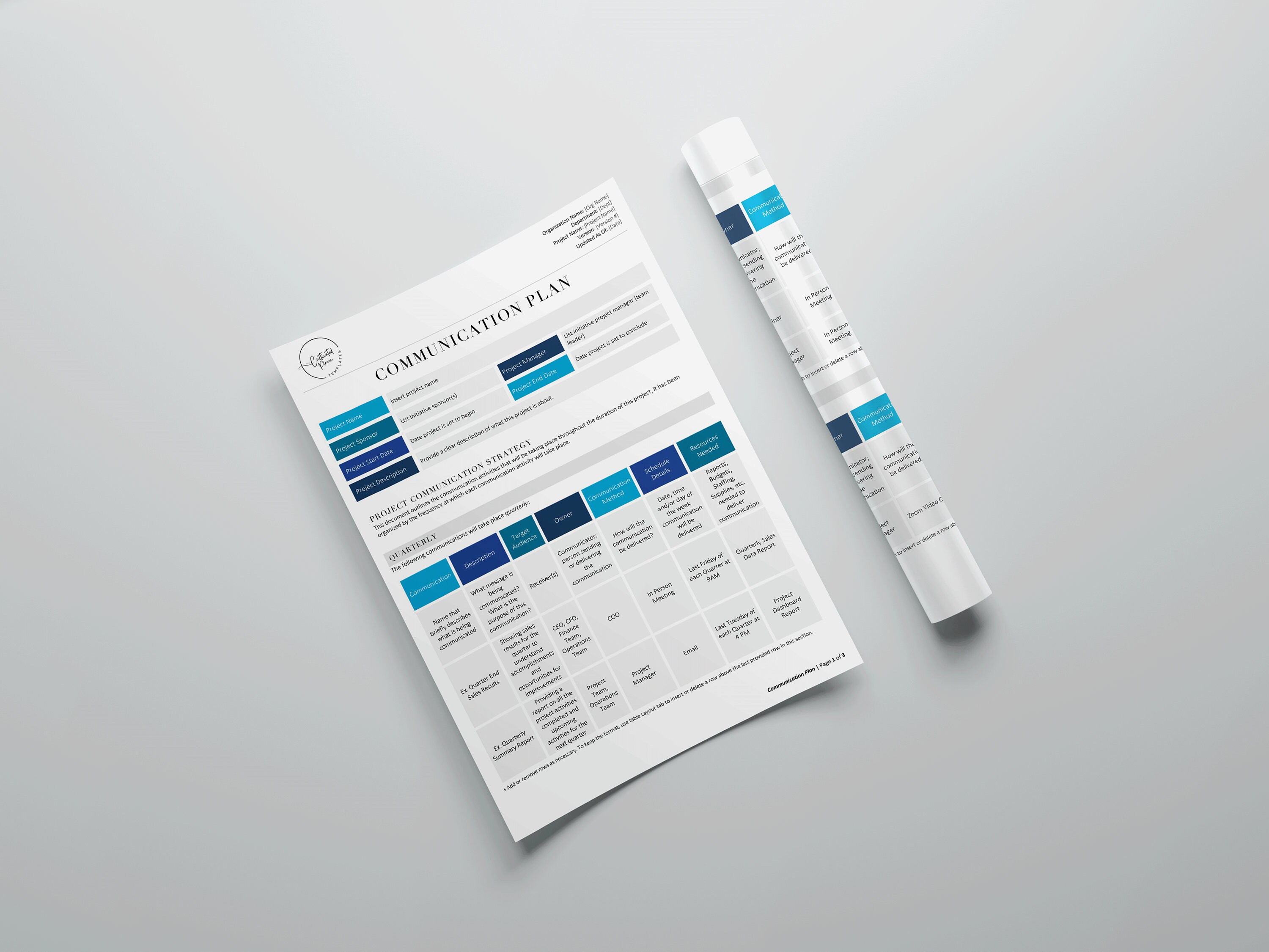 Communication Plan Template | Project Management | MS Word | Instant ...