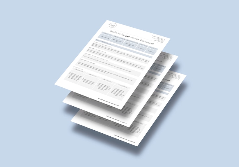 BRD, Business Requirements Document, Project Management Template ...