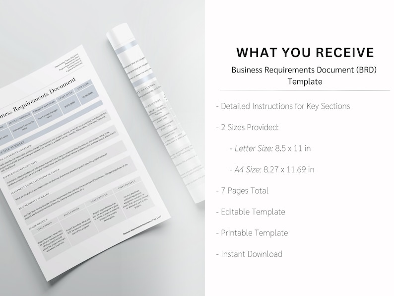 BRD, Business Requirements Document, Project Management Template ...