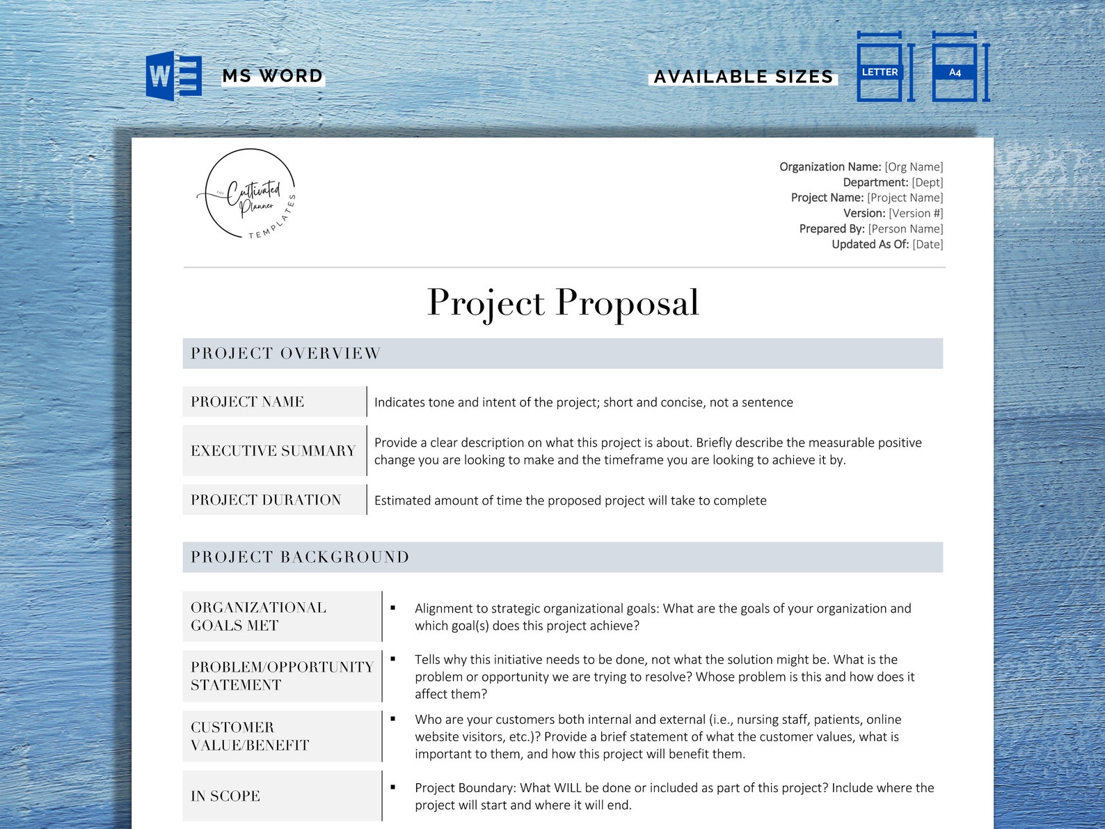 Project Proposal Template | Project Management | Simple Proposal ...