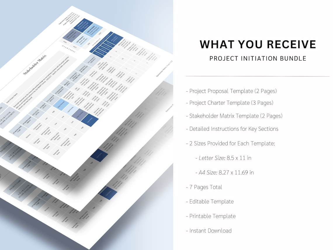 BUNDLE, Project Proposal Template | Project Charter Template ...
