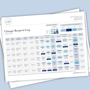 Change Request Log Template, Project Change Tracker, Project Management ...